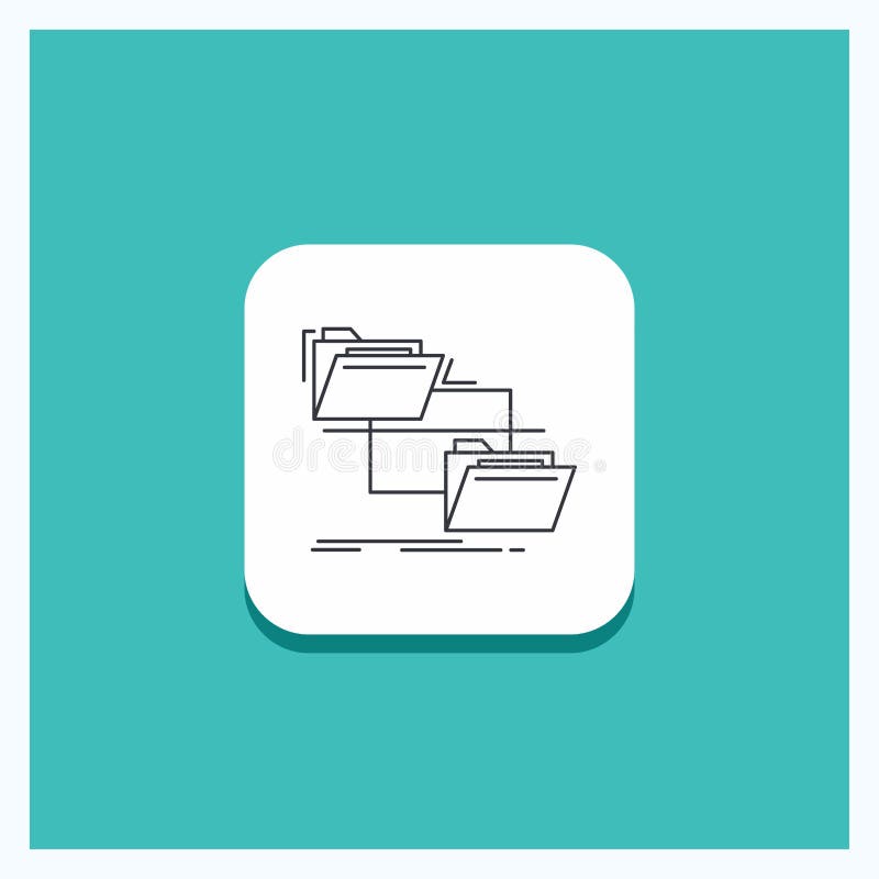 Round Button for Folder, File, Management, Move, Copy Line Icon ...