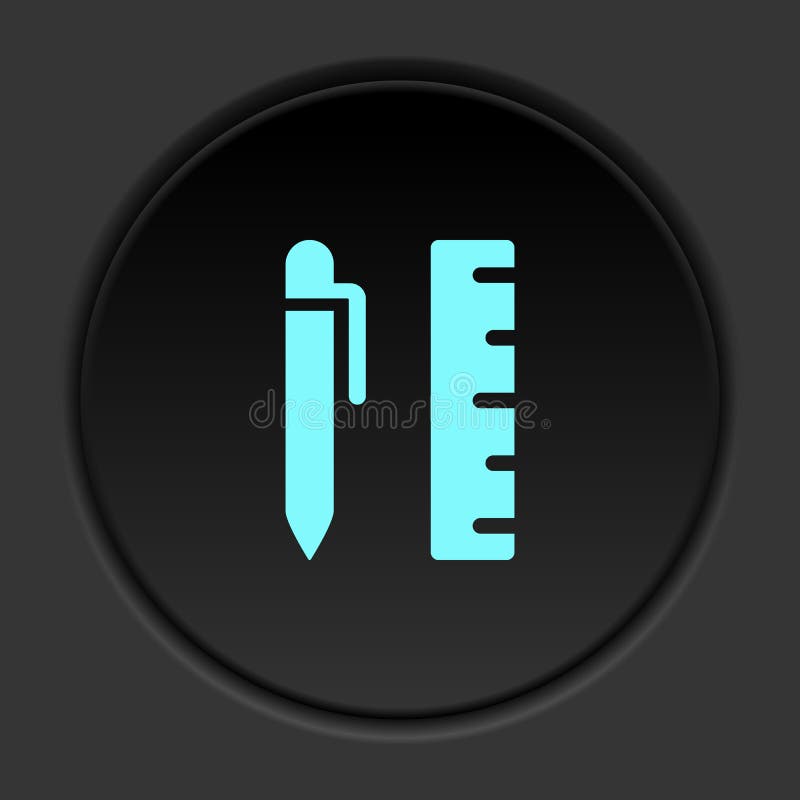 Round Button Icon, Ballpeen, Ruler, Scale. Button Banner Round, Badge ...