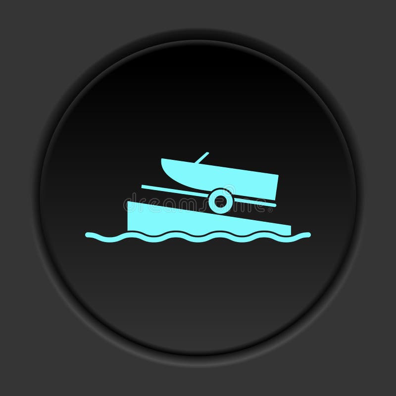 Boat on a Ramp Pin Icon. Multicolor Pin Vector Icon Stock Illustration ...