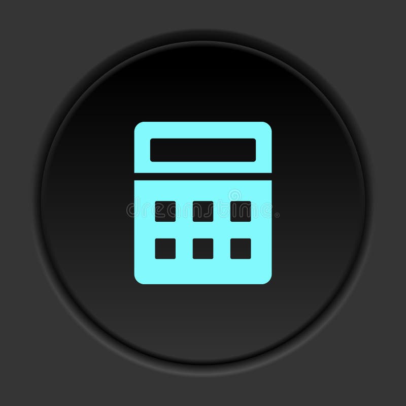 Round Button Icon, Calculator. Button Banner Round, Badge Interface for ...