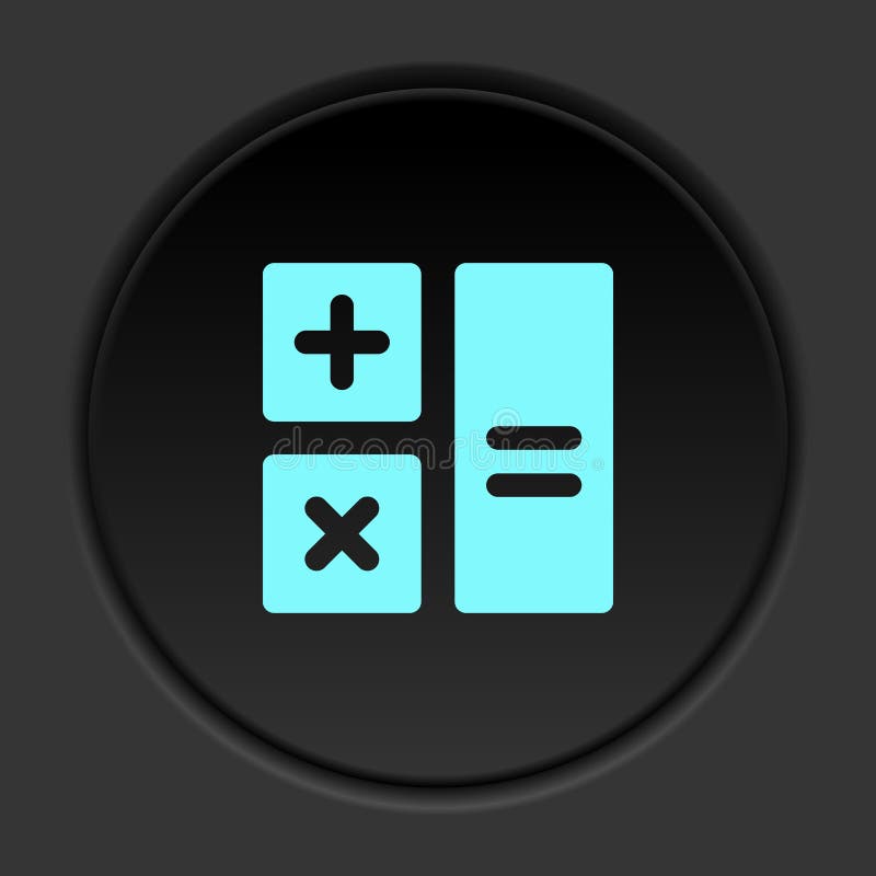 Round Button Icon, Calculator. Button Banner Round, Badge Interface for ...