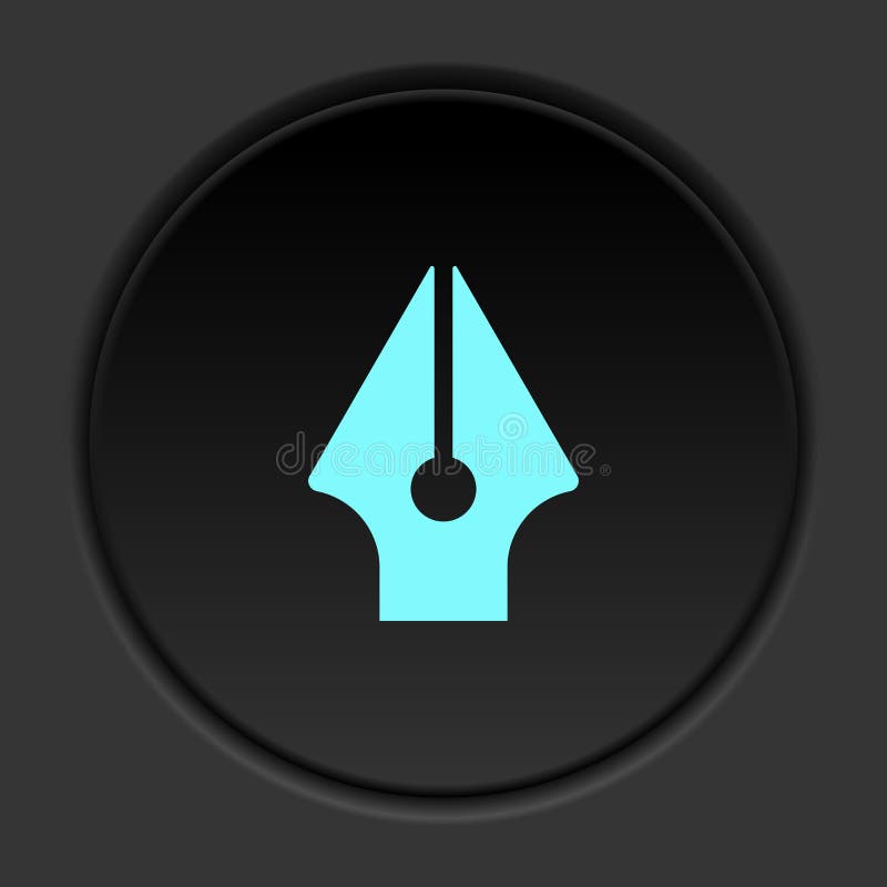 Round Button Icon, Calligraphy, Ink Pen. Button Banner Round, Badge ...