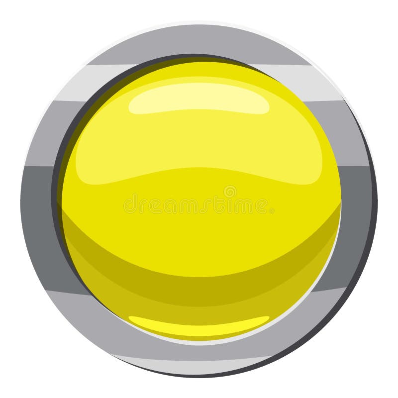 Round Button Icon, Cartoon Style Stock Vector - Illustration of circle ...