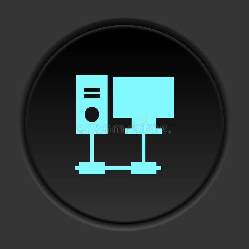 Round Computer Server Clip Art