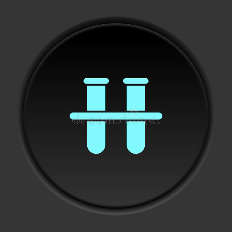Round Button Icon, Lab Glassware. Button Banner Round, Badge Interface ...