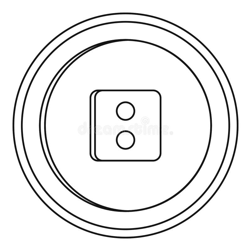 Round Button Icon, Outline Style Stock Vector - Illustration of ...
