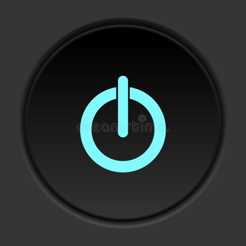Round Button Icon Power Button. Button Banner Round Badge Interface for ...