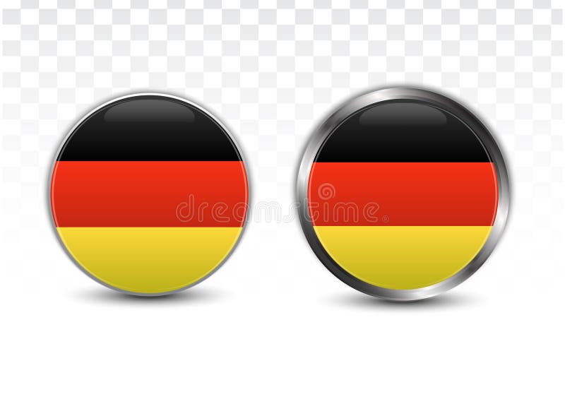 Round Button National Flag of Germany Stock Vector - Illustration of ...