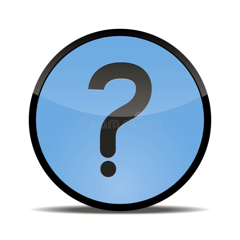 Round Button with a Picture of a Question Mark Stock Vector ...