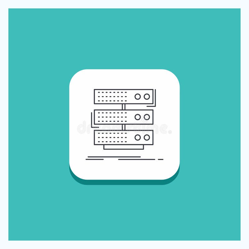 Round Button for Server, Storage, Rack, Database, Data Line Icon ...