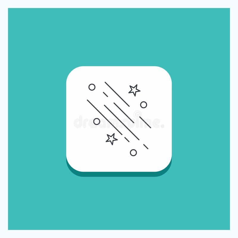 Round Button for Star, Shooting Star, Falling, Space, Stars Line Icon ...