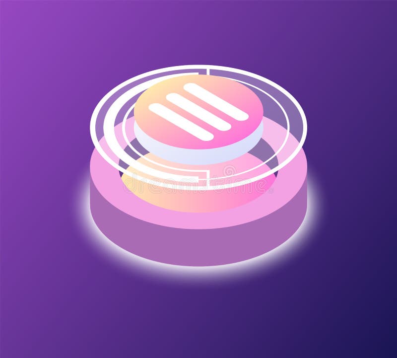 Round Button, Startup or Business Platform Vector Stock Vector ...