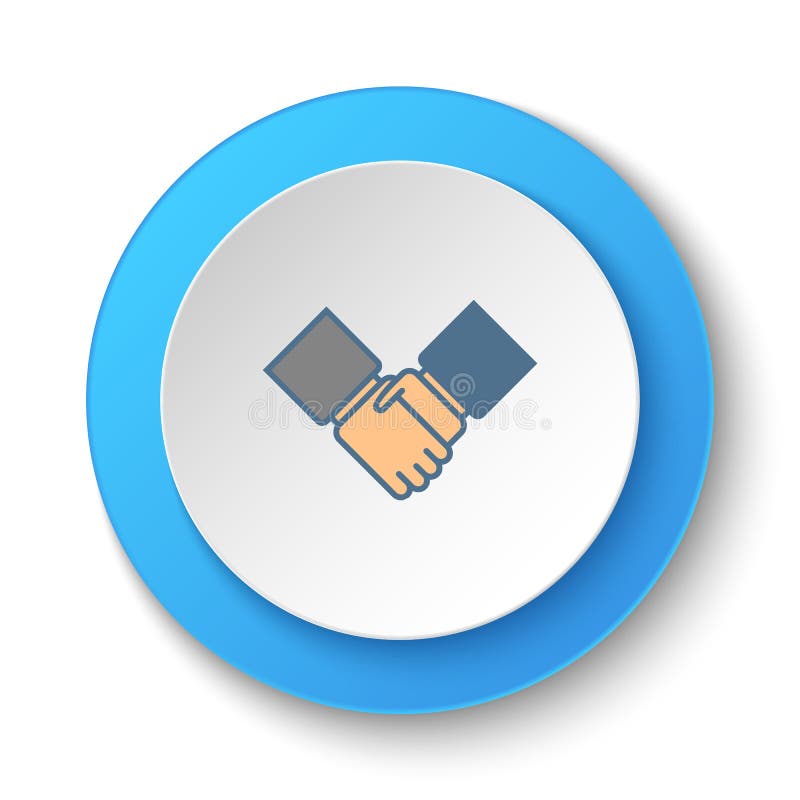 Round Button for Web Icon. Agreement, Business Vector Icon Stock ...