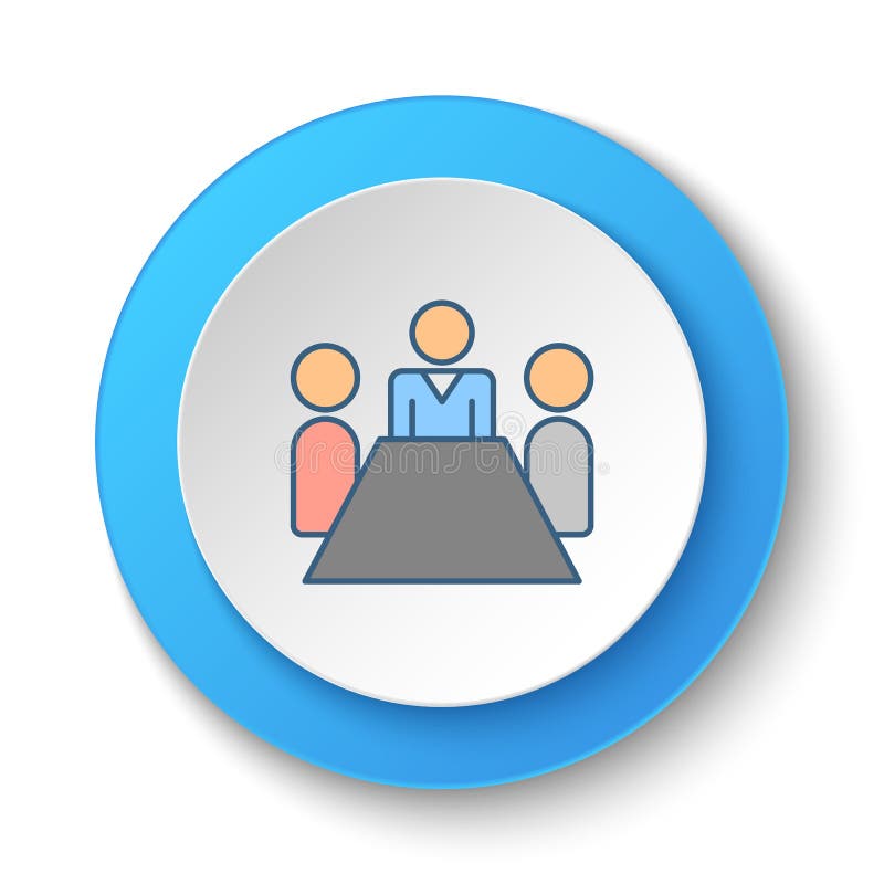 Round Button for Web Icon. Business, Meeting, Conference Vector Icon ...