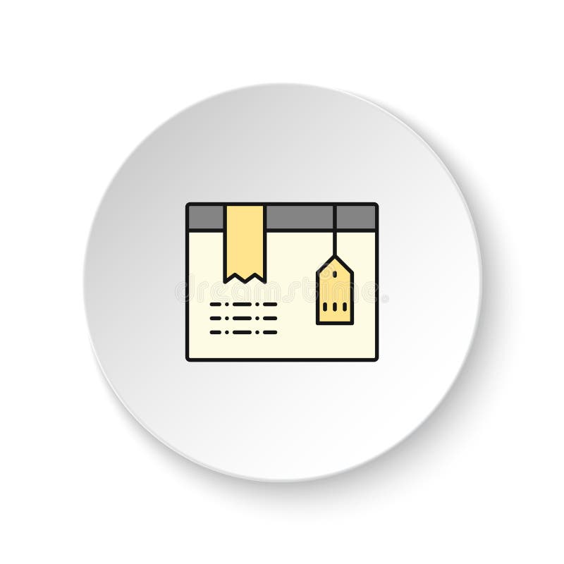 Round Button for Web Icon, Cargo, Box. Button Banner Round, Badge ...