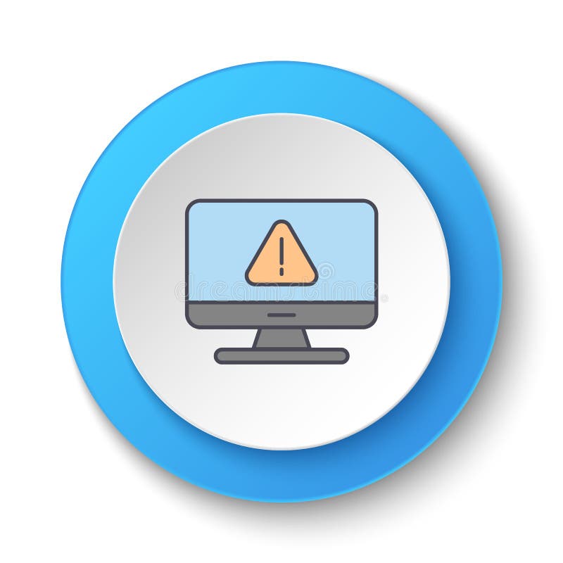 Computer, Error. Blue and Yellow Neon Vector Icon Stock Vector ...