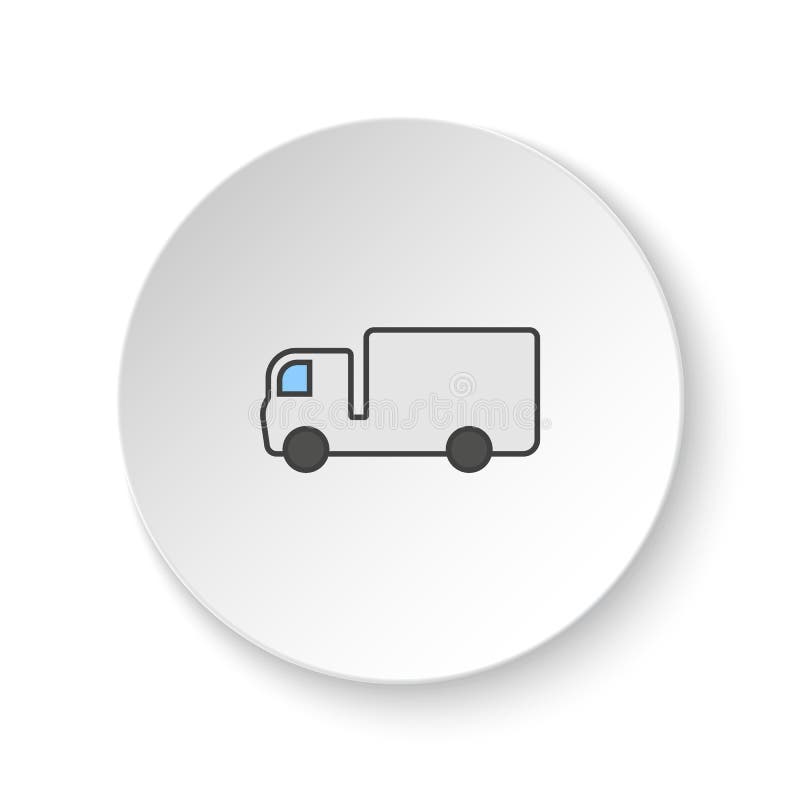 Delivery Truck Gold, Icon. Vector Illustration of Golden Particle Stock ...