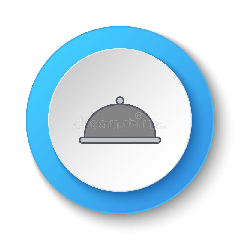 Round Button for Web Icon, Dinner, Dishware. Button Banner Round, Badge ...