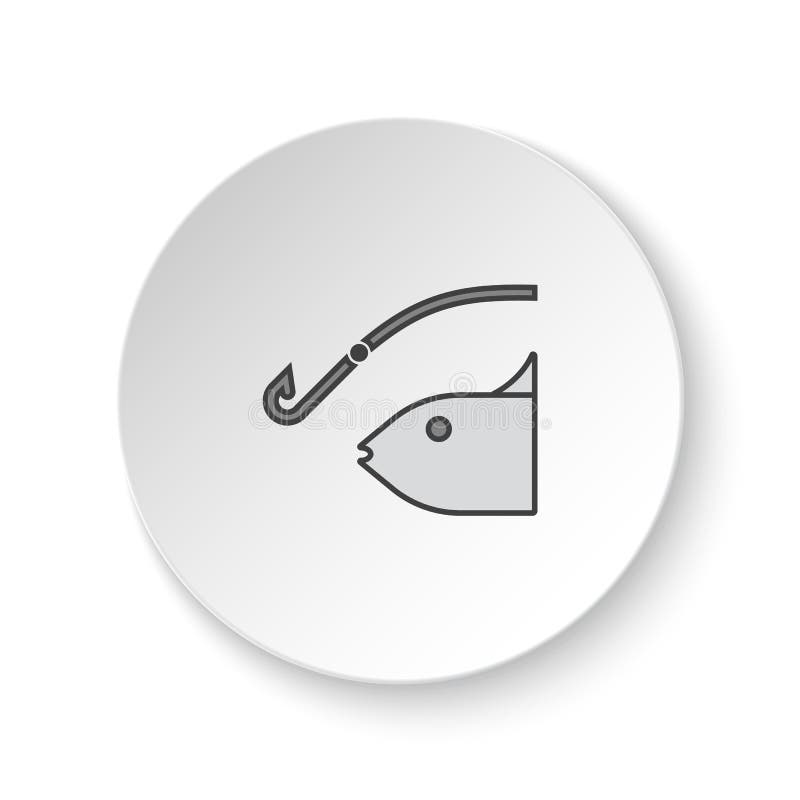 Round Button for Web Icon, Fishing. Button Banner Round, Badge ...