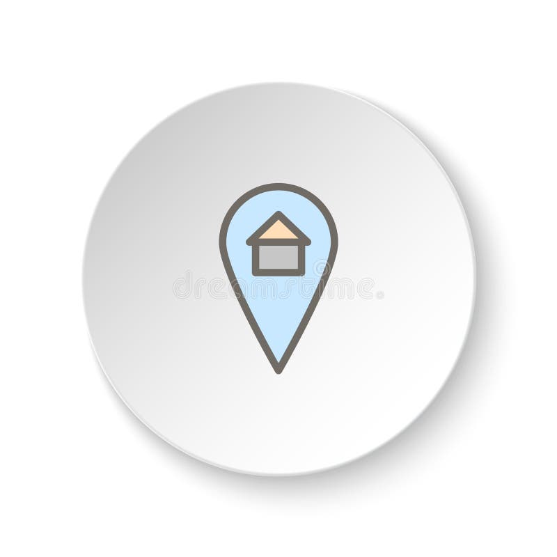 Round Button for Web Icon, Global, Location, Map. Button Banner Round ...