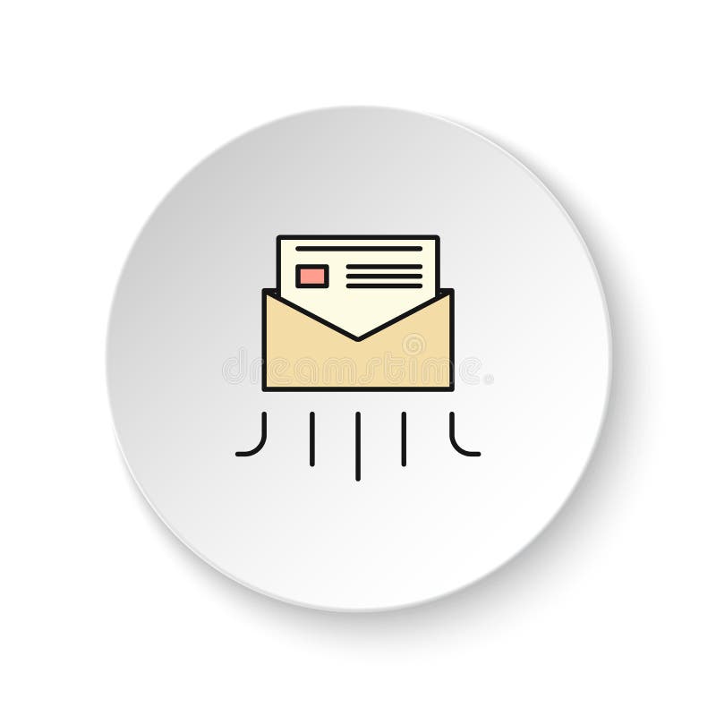 Round Button for Web Icon, Information, Mail, News. Button Banner Round, Badge Interface for ...