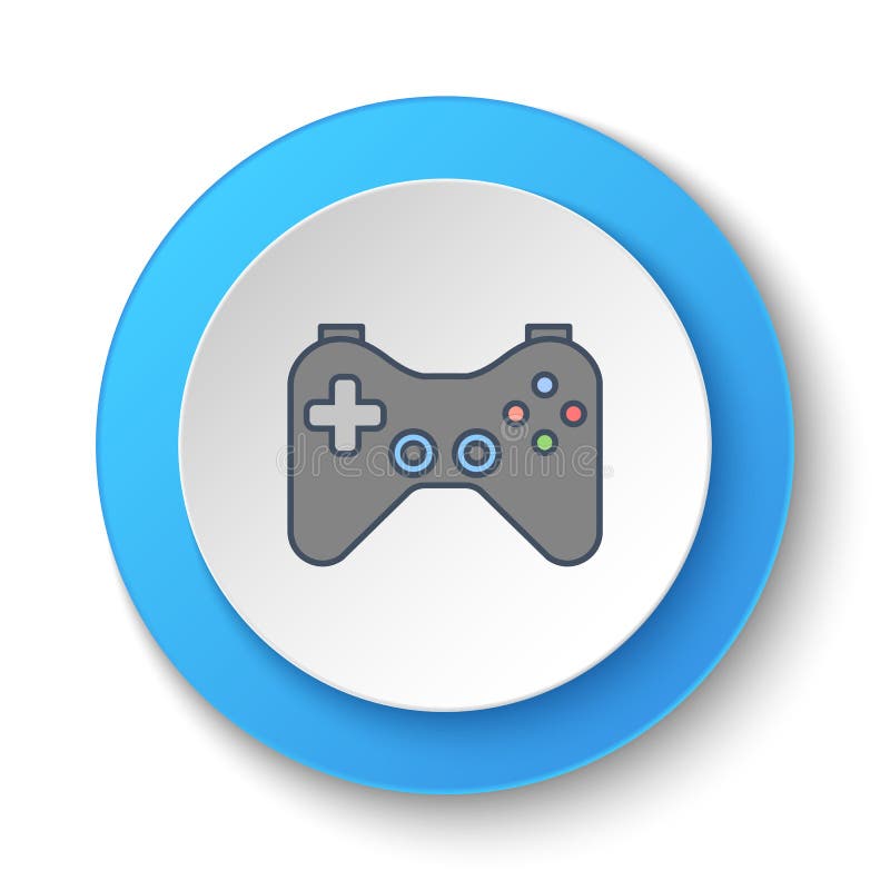 Round Button for Web Icon. Joystick, Game Controller, Gaming Stock ...