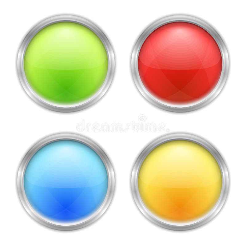 Round Buttons stock vector. Illustration of design, blue - 27737041