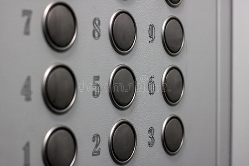 Elevator buttons on wall stock photo. Image of choice - 70559352