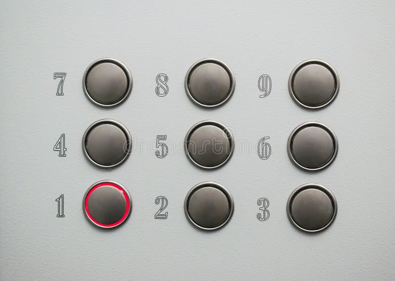 Round Buttons in the Lift Cabin Stock Photo - Image of abstract ...