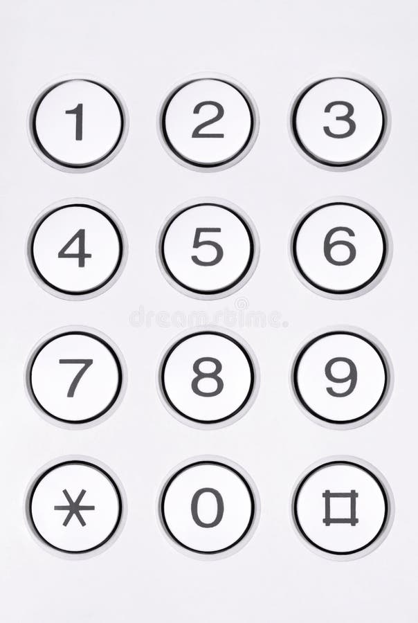 Round Buttons with Numbers Close Up Stock Image - Image of buttons ...