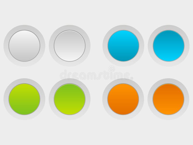 Round buttons stock vector. Illustration of orange, circle - 32340691