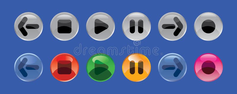 Round buttons stock vector. Illustration of simple, circle - 44225265