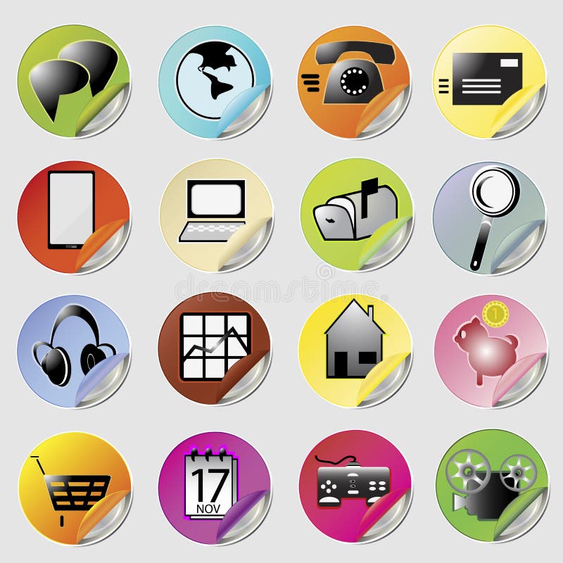 Round buttons stock vector. Illustration of graph, equipment - 59840207