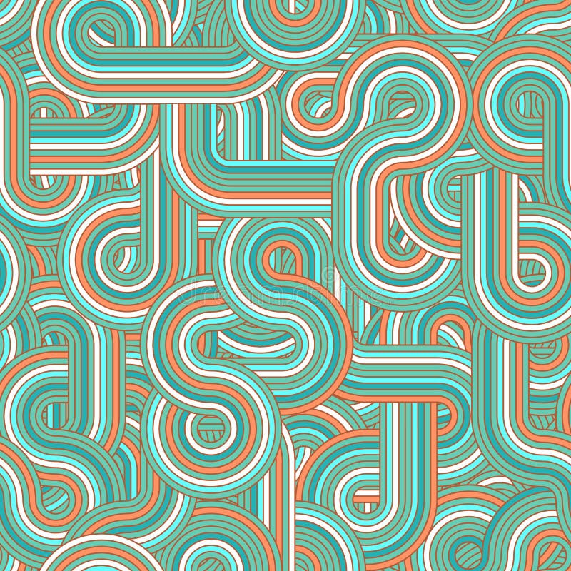 Round Cable Labyrinth Pattern Stock Illustration - Illustration of ...