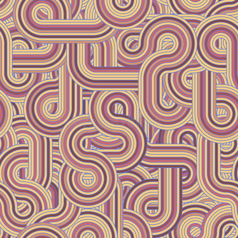 Round Cable Labyrinth Pattern Stock Illustration - Illustration of ...