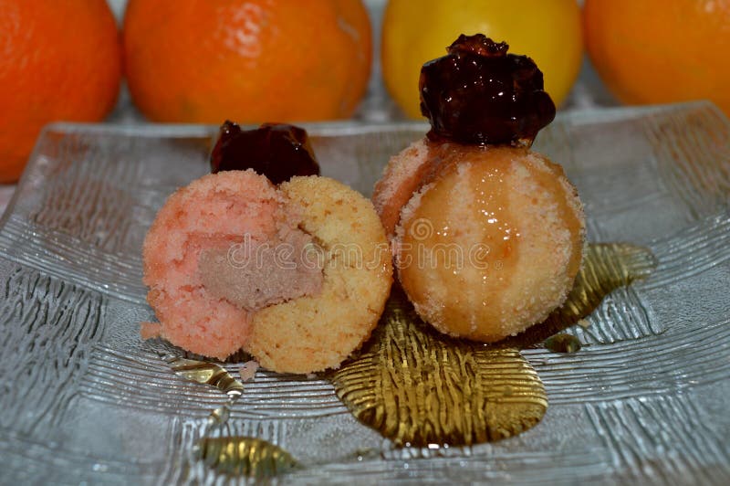 Round cake with syrup stock image. Image of dessert - 105619917