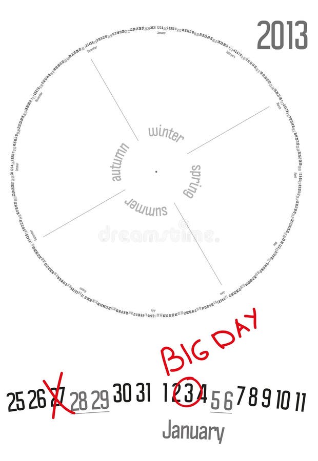 Round calendar 2013 stock vector. Illustration of november - 28605921