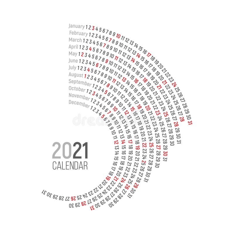 218_Round_calendar stock vector. Illustration of background - 250102533