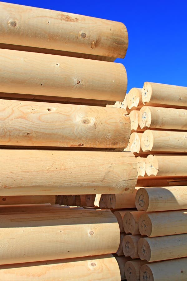 The Round Calibrated Building Bar from a Tree Stock Image - Image of ...