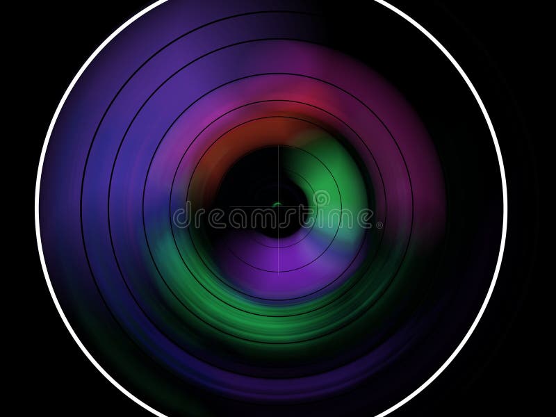 Round Camera Lens Flare Illustration Effect Stock Illustration ...