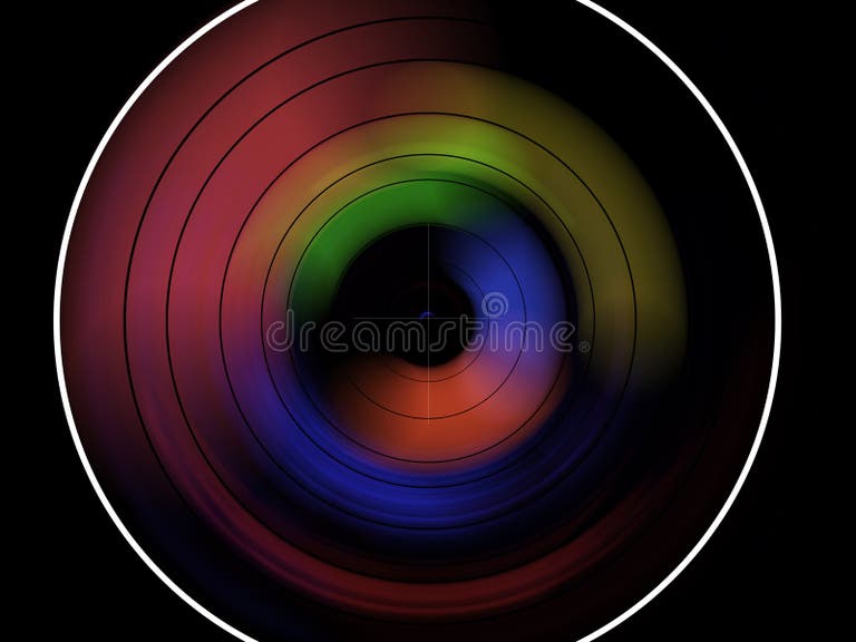 Round Camera Lens Flare Illustration Effect Stock Image - Image of ...