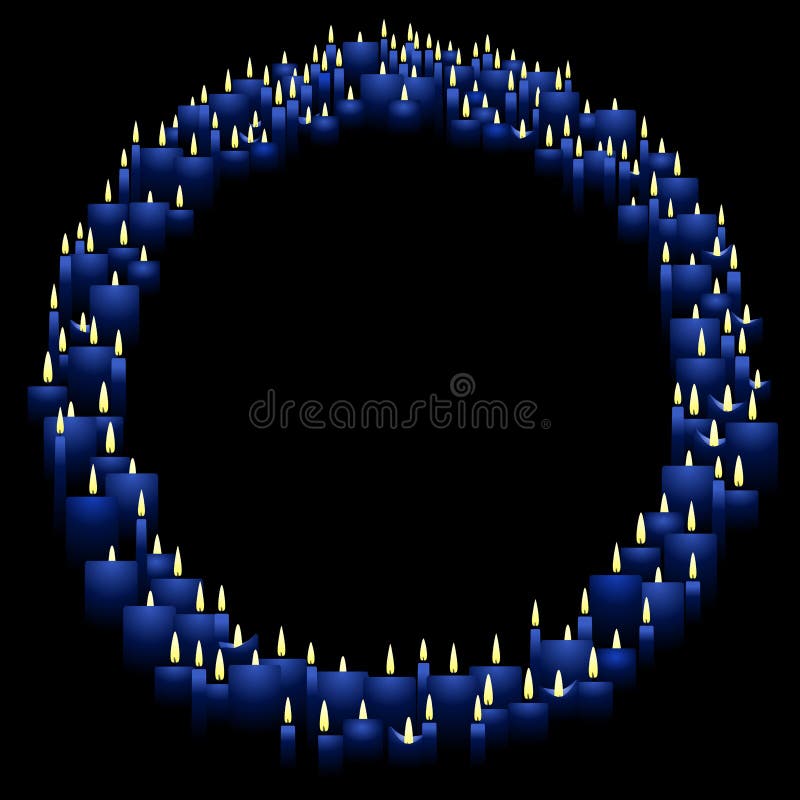 Round candle frame stock vector. Illustration of circle - 14000858