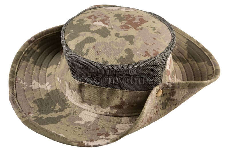 Army Uniform Round Cap with Brim, Camouflage, with Digital Pattern, on ...