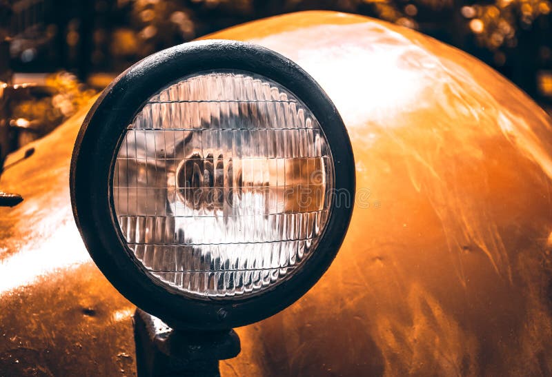 Round Car Headlight Close Up Stock Image - Image of elegance, fast ...