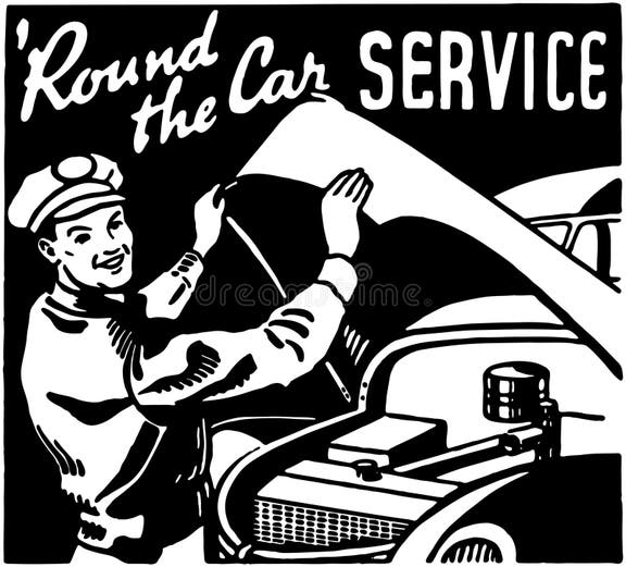 Round the Car Service 3 stock vector. Illustration of automotive - 42095248