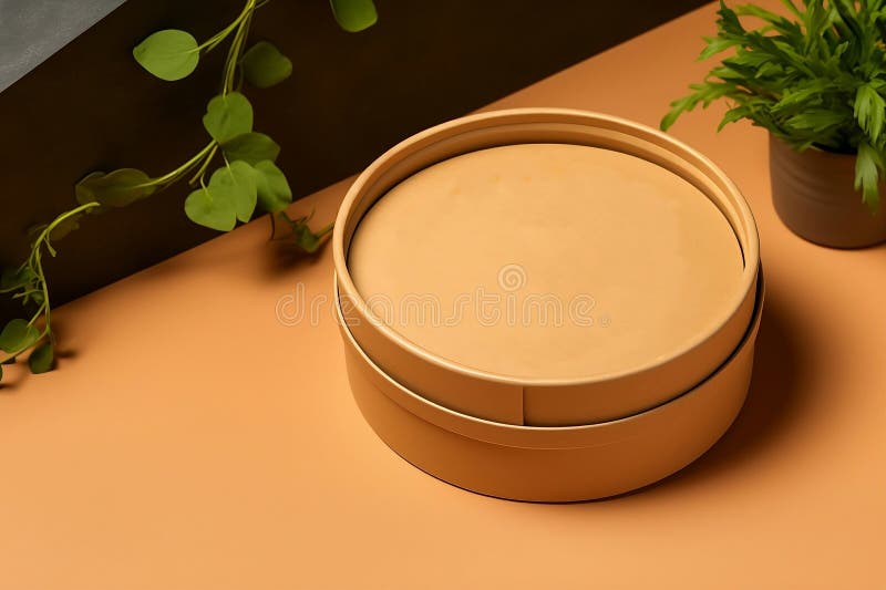 Round Cardboard Gift Box stock illustration. Illustration of empty ...