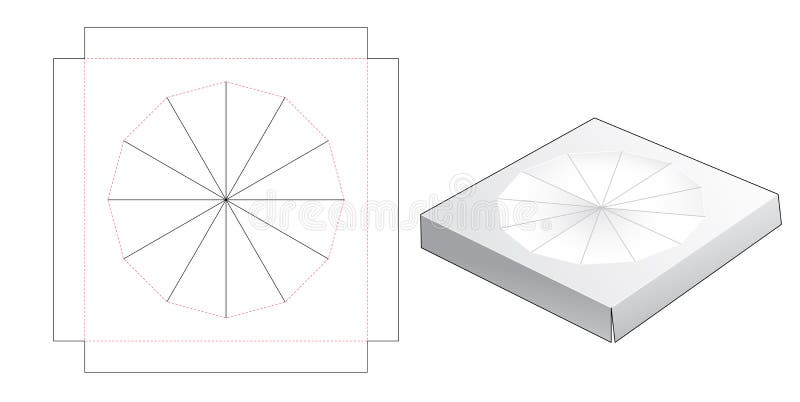 Round Cardboard Insert Die Cut Template Stock Vector - Illustration of ...