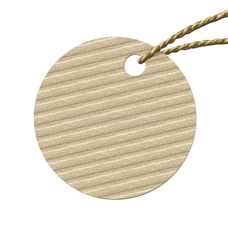 Round Cardboard Tag With Rope. Stock Vector - Illustration of break ...