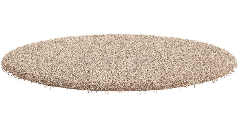 Round Carpet Isolated on White Background Stock Illustration ...
