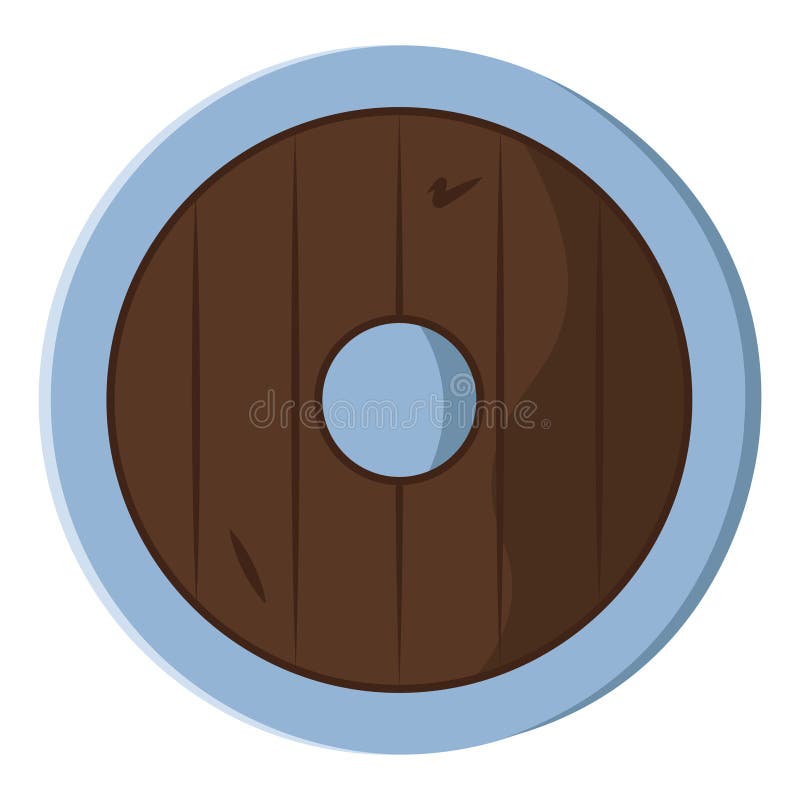 Round Cartoon Viking Shield. Vector Stock Vector - Illustration of ...